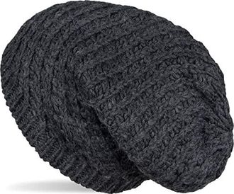 styleBREAKER Bonnet Mou en Maille épaisse, Unisexe, Bonnet tricoté dhiver 04024158, Couleur:Gris foncé