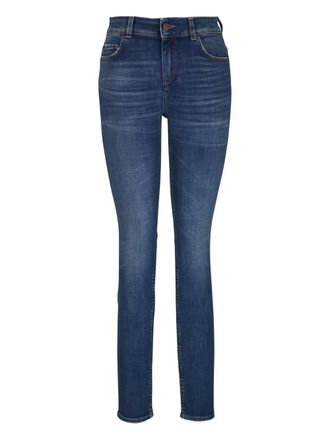 Dorothee Schumacher Jeans im Distressed-Look mit Label-Patch - Blau