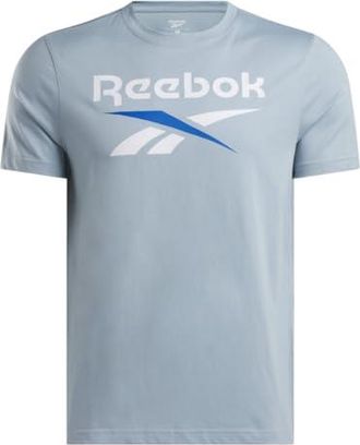 Reebok Identity BIG Logo Tee T-Shirt, Upgrade Blue, L Mens