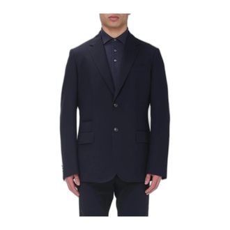 Fay Blazer en laine &agrave; simple boutonnage - Homme - Vestes - Bleu - Taille: XL