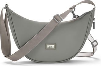 OAK25 Crossbody Bag Damen & Herren Gr&uuml;n - Every Day Half Moon Bag - Umh&auml;ngetasche im Halbmond Stil - Reflektierende Fahrrad Bauchtasche - Wasserabweisend