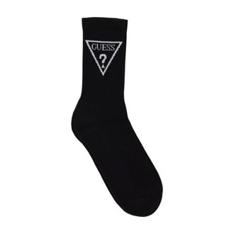 Guess Femme, Sous-v&ecirc;tements, Noir, Taille: ONE Size Triangle Logo Socks