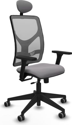 Piqueras y Crespo Stuhl f&uuml;r Kontrollzentren mit 3D-Armen, h&ouml;henverstellbarer Lendenwirbelst&uuml;tze und festem Kopfteil, ausgestattet mit Syncro/Traslack und Schneideschaum