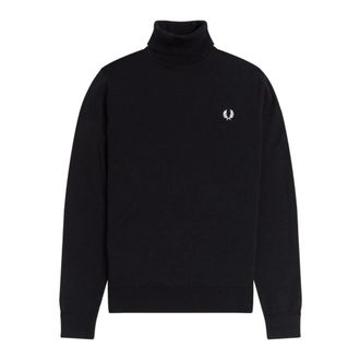 Fred Perry Rollkragenpullover - - Knitwear - Herren - Schwarzk - XL
