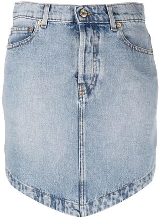 Alexandre Vauthier Jeansrock mit hohem Bund - Blau