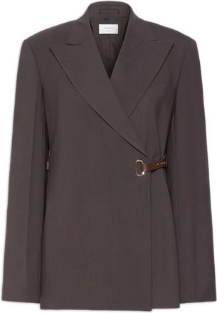 Sportmax Femme, Vestes, Brun, Taille: 36 FR Blazer Double-Bouton