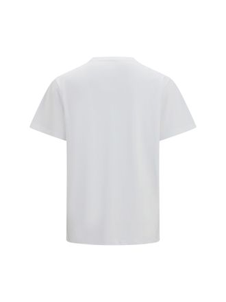 Ganni Womens Western T-Shirt With Cowboy Boots Bright White Cotton T-Shirts And Polos