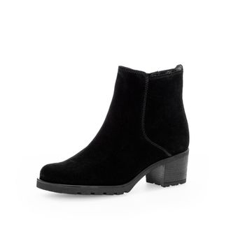 Gabor Damen Ankle Boots, Frauen Stiefeletten,Moderate Mehrweite (G),uebergangsschuhe,uebergangsstiefel,Stiefel,schwarz (Flausch),38.5 EU / 5.5 UK
