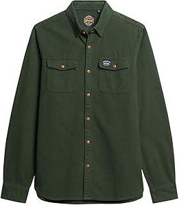 Superdry Trailsman Flannel Shirt, Vert émail, XXL Homme