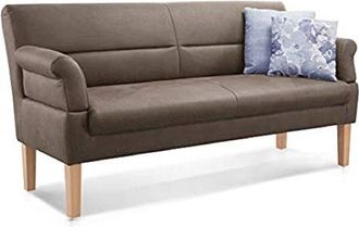 Cavadore 2,5-Sitzer Kira / Sitzbank für Küche, Esszimmer oder Wohnküche in Lederoptik / Inkl. Armteilverstellung und Federkern / 168 x 94 x 81 / Hochwertiges M
