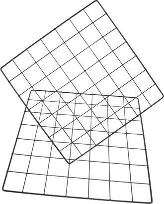 PartyKindom 2 Stück Schwarzes Eisenrahmen Multifunktionales Wandregal und Foto Organizer Dekoratives Drahtgitter für Wohnzimmer Schlafzimmer Büro und Küche zur Kr