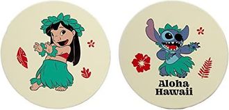 Disney Half Moon Bay Lilo and Stitch Keramik-Untersetzer-Set | Keramik-Untersetzer mit Disney Lilo und Stitch | Getr&auml;nkeuntersetzer & Tischuntersetzer | Lilo