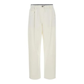Brunello Cucinelli Weite Hose mit Bundfalten - - Trousers - Damen - Wei&szlig; - XS