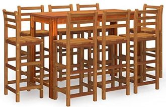 vidaXL Ensemble de bar de jardin 9 pcs Bois d acacia solide