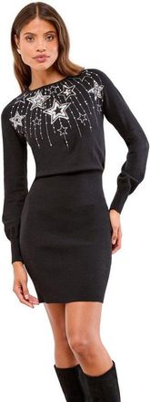 Lipsy Minikleid Lipsy Weihnachten Strick-Minikleid, Regular (1-tlg)