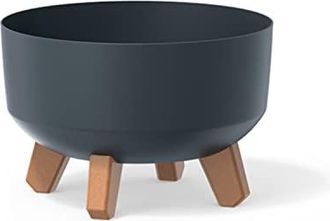 Prosperplast Anthrazitfarbenes Pflanzgef&auml;&szlig;, ohne Beh&auml;lter, Kollektion GRACIA, 23,5 x 23,5 x 15,5 cm, Fassungsverm&ouml;gen 3,8 L