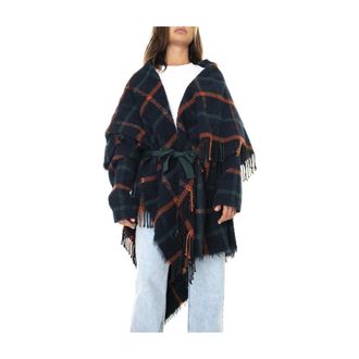 Alessia Santi Femme, Vestes, Multicolore, Taille: 38 FR Poncho Coloré pour Automne/Hiver