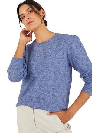 Damart Pull Doux Jeu De Maille Thermique Thermolactyl Femme Bleu Taille 46/48