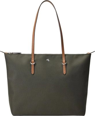 Ralph Lauren Femme, Sacs, Vert, Taille: ONE Size Keaton Medium Fabric Tote Bag