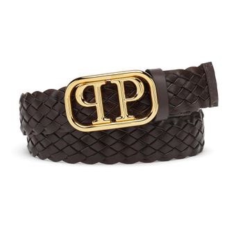 Philipp Plein Homme, Accessoires, Brun, Taille: 100 CM Leather Belt