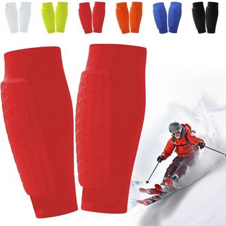 Generic Skiguard Pro, Skiguard Socks, Schienbeinschoner Skifahren, Ski Schienbeinschoner, Skisocken mit Schienbeinschutz, Atmungsaktiv Anti-Rutsch-Silikonstre