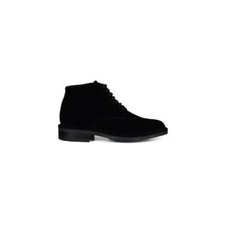 Saint Laurent Samt Schn&uuml;rstiefel - - Shoes - Herren - Schwarzk - 44 EU