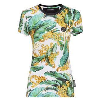 Plein Sport Femme, Tops, Multicolore, Taille: 42 FR T-Shirt Col Rond