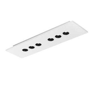 Luce-Ambiente-Design Led Xico Ceiling Light in Paintable White Plaster 12x3w With Cct 70x20 Cm