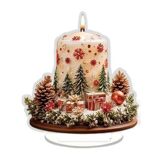 Generico Weihnachtsdekoration für den Schreibtisch | 2D-Weihnachtsdekoration für Schreibtisch, Partyzubehör und festliche Tischdekoration für Bücherregal, Fens