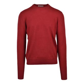 Ballantyne Kaschmir Rundhals Pullover Sweater - - Knitwear - Herren - Rot - L
