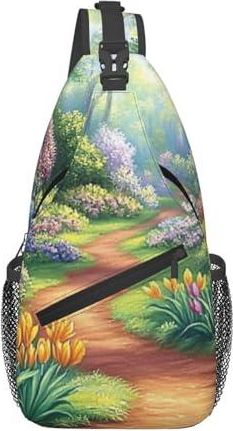 Generic Sac &agrave; dos &agrave; bandouli&egrave;re pour homme Motif for&ecirc;t et jardin