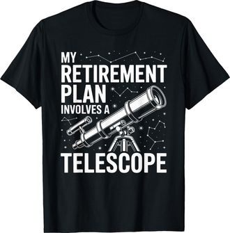Stargazer Ruhestandsplan Teleskop Astronomie Liebhaber Design T-Shirt