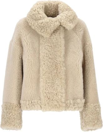 Moncler Femme, Vestes, Brun, Taille: 38 FR Gobain Short Down Jacket