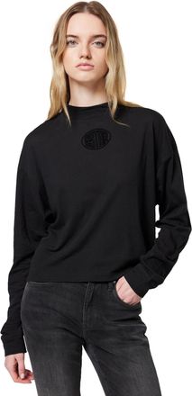 G-Star G-Star RAW Damen Mock Graphic Loose Top, Schwarz (dk Black D23868-C954-6484), XS