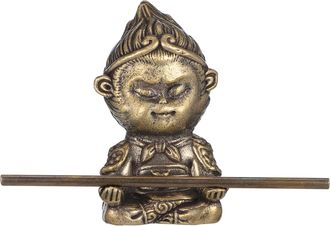 BESPORTBLE Chinesische Sun Wukong Statue aus Messing Handgefertigte Affenk&ouml;nig Figur mit Retro Design Feine Verarbeitung Dekoratives Kunstwerk f&uuml;r Teetisch und W