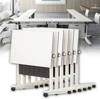 Generic Klapptisch, Klappbarer Konferenztisch Auf Rollen f&uuml;r B&uuml;roschulungen, 6Er-Pack, 63 X 19,6 X 2 cm, Klappbarer Seminar- und Besprechungstisch mit Klapppl