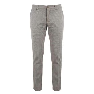 Trussardi Hose mit Mikromuster und geradem Bein - - Trousers - Herren - Braun - XS