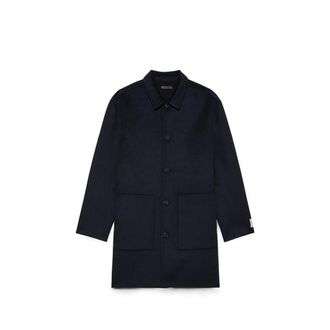 Calvin Klein Manteau droite en laine m&eacute;lang&eacute;