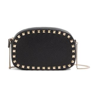 Valentino Garavani Kleine Rockstud Crossbody Bag aus genarbtem Kalbsleder - - Bags - Damen - Schwarzk - ONE SIZE