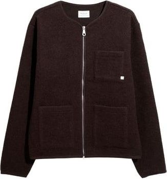 Farah Veste droite en laine m&eacute;lang&eacute;e