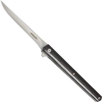 Haller Taschenmesser mit Lederetui Ebenholzgriff Liner Lock