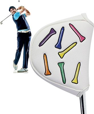 Generico Schutzh&uuml;lle f&uuml;r Putter Mallet - PU-Schutzh&uuml;lle f&uuml;r Golfschl&auml;ger - bedruckte Schutzh&uuml;lle f&uuml;r Golfschl&auml;ger - Tragbares Golfzubeh&ouml;r Unisex