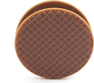Kikkerland BC19 Beutelklips Stroopwafel Set, ABS, Braun, 17.3 x 13 x 3.2 cm, 4 Einheiten