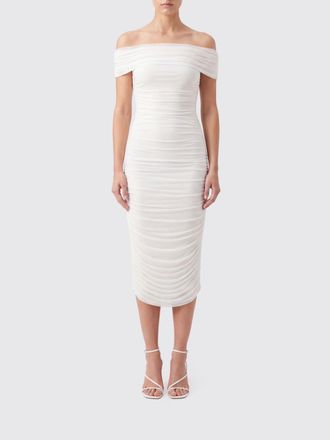 Norma Kamali Robe fourreau midi en jersey drap&eacute; &agrave; &eacute;paules d&eacute;nud&eacute;es