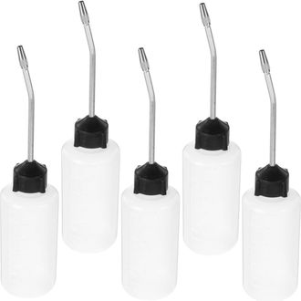 Angoily 5 St&uuml;ck N&auml;hmaschinen&ouml;lflaschen Kunststoff &Ouml;ldosierer mit Verl&auml;ngerter T&uuml;lle Schraubverschluss Pr&auml;ziser &Ouml;laustrag &Ouml;ler f&uuml;r Effiziente Maschinenwartung 