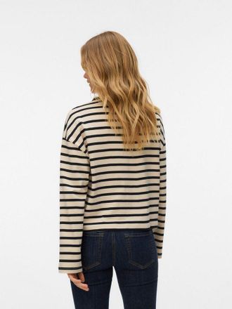 Vero Moda Langarmshirt VMURENA LS OVERSIZED FUNNEL NECK TOP JRS mit Trompeten&auml;rmeln