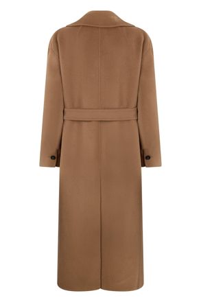 Max Mara Womens Coat Dalila Camel Virgin Wool Double Breasted & Peacoats