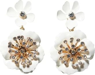 Carolina Herrera Femme, Accessoires, Multicolore, Taille: ONE Size R2636N205Met 100 Floral Drop Earrings