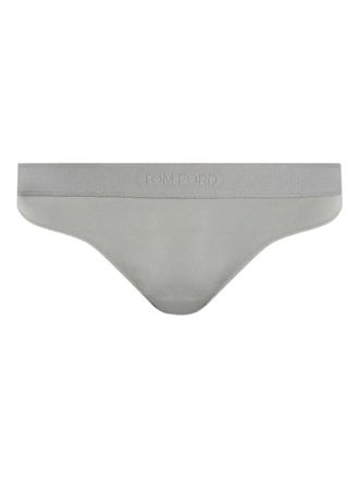 Tom Ford string à bande logo - Vert