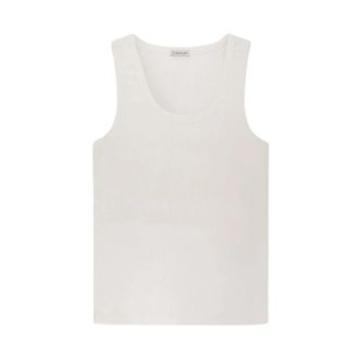 Moncler Geripptes Strick-Tanktop - - Tops - Damen - Wei&szlig; - L